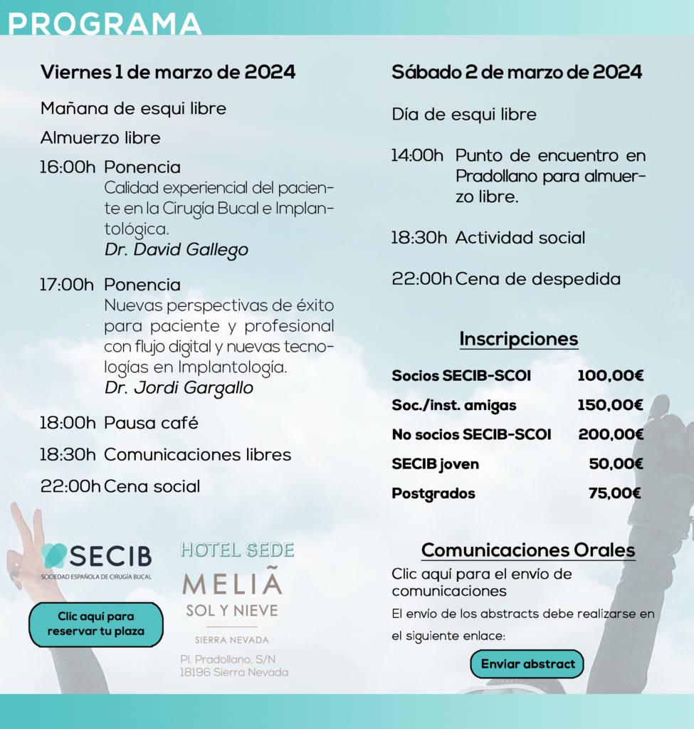 VI Reunión de Invierno SECIB-SCOI 2024 Sierra Nevada, 1 y 2 de Marzo – Asociación Andaluza de ...